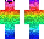 Rainbow Derp face | Minecraft Skin