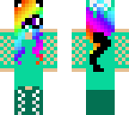 Rainbow hair glasses baby | Minecraft Skin