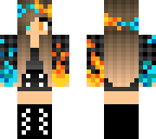 Water And Lava Girl | Minecraft Skin