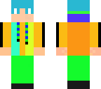 Colourful Cool Blue skin | Minecraft Skin