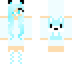 Baby arctic fox girl | Minecraft Skin
