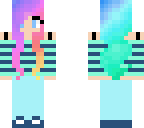 Rainbow Hair Girl | Minecraft Skin