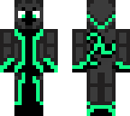 Green-lined shadow | Minecraft Skin
