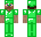 Steve With Emerald Armor | Minecraft Skin