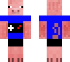 Pig in a gamer shirt | Minecraft Skin