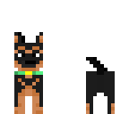 German sheperd with red coller | Minecraft Skin