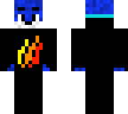 fire logo blue tiger | Minecraft Skin