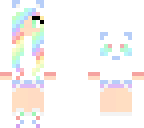 Rainbow panda girl | Minecraft Skin
