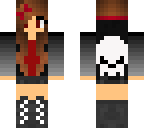 Red skull girl | Minecraft Skin