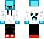 Derpy Blue Slime 2 creeper on back | Minecraft Skin