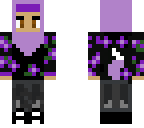 Purple Floral Werewolf Muslim Girl | Minecraft Skin