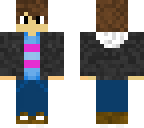 frisk with a jacket | Minecraft Skin