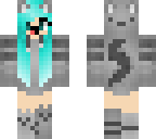 Derpy cute Pusheen girl | Minecraft Skin
