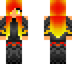 3D Body - Fire Elemental Warrior | Minecraft Skin