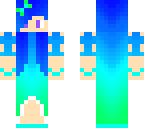 dark blue fade to light and sea green | Minecraft Skin
