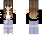 Ripped clothes girl | Minecraft Skin