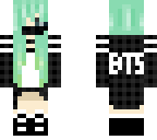 Bts suga girl mit mundschutz | Minecraft Skin