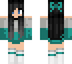 Black haired girls with choker | Minecraft Skin