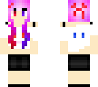Gradient Hair Simplistic Girl | Minecraft Skin