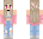 PopiPlays PinkEyes SMILEY | Minecraft Skin