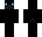 Black French Bulldog with blue eyes | Minecraft Skin