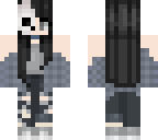 Emo girl with skull mask | Minecraft Skin