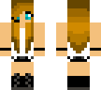 Psycho girl with brown hair | Minecraft Skin