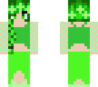 cute green girl | Minecraft Skin