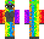 Rainbow Harambe | Minecraft Skin