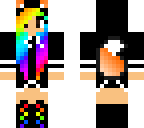 Rainbow Fox | Minecraft Skin
