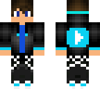 Youtuber With Diamond Play Button | Minecraft Skin