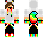 Derp Rainbow Fox | Minecraft Skin