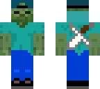 zombie from craftronix with the zombies sword | Minecraft Skin