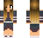 girl holding block | Minecraft Skin