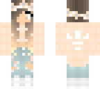 Beautiful Golden Flower Crown Girl | Minecraft Skin