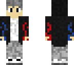 boy with blue and red fire | Minecraft Skin