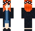 Raven girl with Red Hair | Minecraft Skin