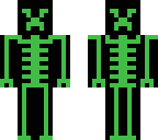 Green Skeleton Man | Minecraft Skin