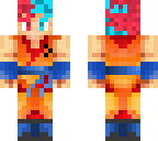 Goku super saiyan god | Minecraft Skin