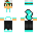 cyan wolf boy | Minecraft Skin