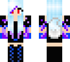 evil ice wolf girl | Minecraft Skin