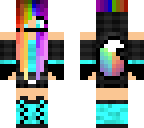 rainbow gamer fox | Minecraft Skin