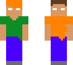 half Steve half Alex herobrines | Minecraft Skin