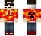 Lava guy with headphones and mic | Minecraft Skin
