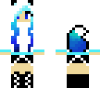 Blue Wolf Girl | Minecraft Skin