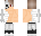 shirtless half skull | Minecraft Skin