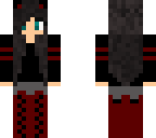 Red Emo Girl | Minecraft Skin