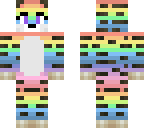 Rainbow cat | Minecraft Skin