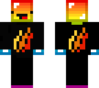 Derpy rainbow with fire logo | Minecraft Skin