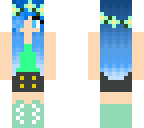 cute blue haired spring girl | Minecraft Skin